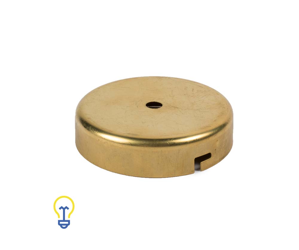 Plafondkap messing dof plat rond - vermessingd goud metaal ...