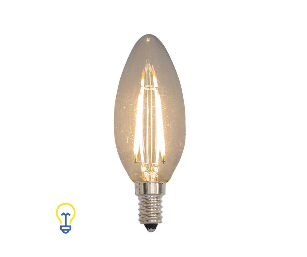 Klassieke Ledlamp Kaarslamp | Filament kaars dimbaar kleine fitting ...